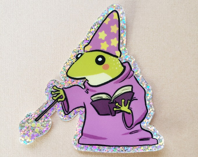 Cute Frog Wizard Sticker, Cute Wizard Sticker, Cute Frog Sticker,animal ...