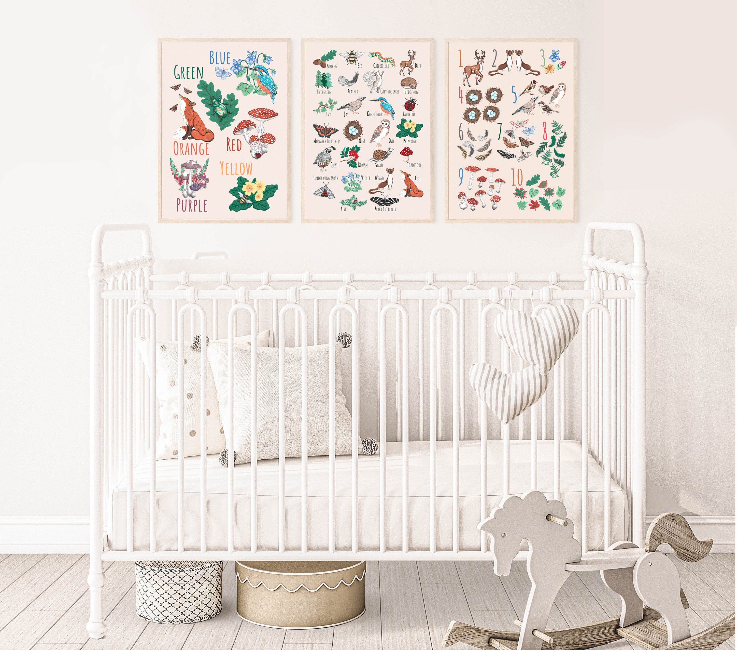 Woodland Animal Alphabet Poster Woodland ABC Wall Art - Etsy