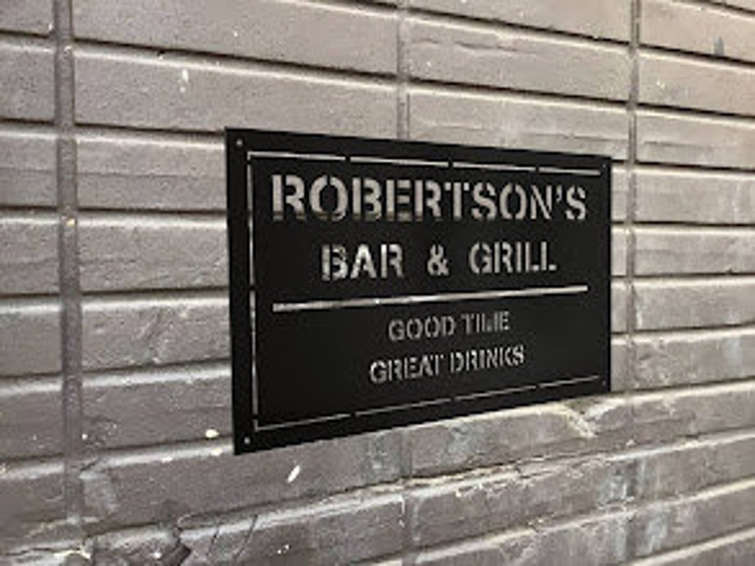 Personalized Metal Family Bar and Grill Sign - Files Dxf/svg - Laser ...