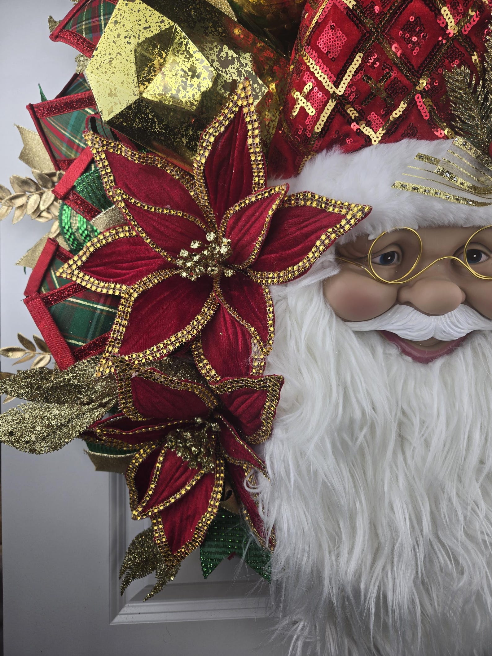 Glam Santa Face Wreath - Etsy