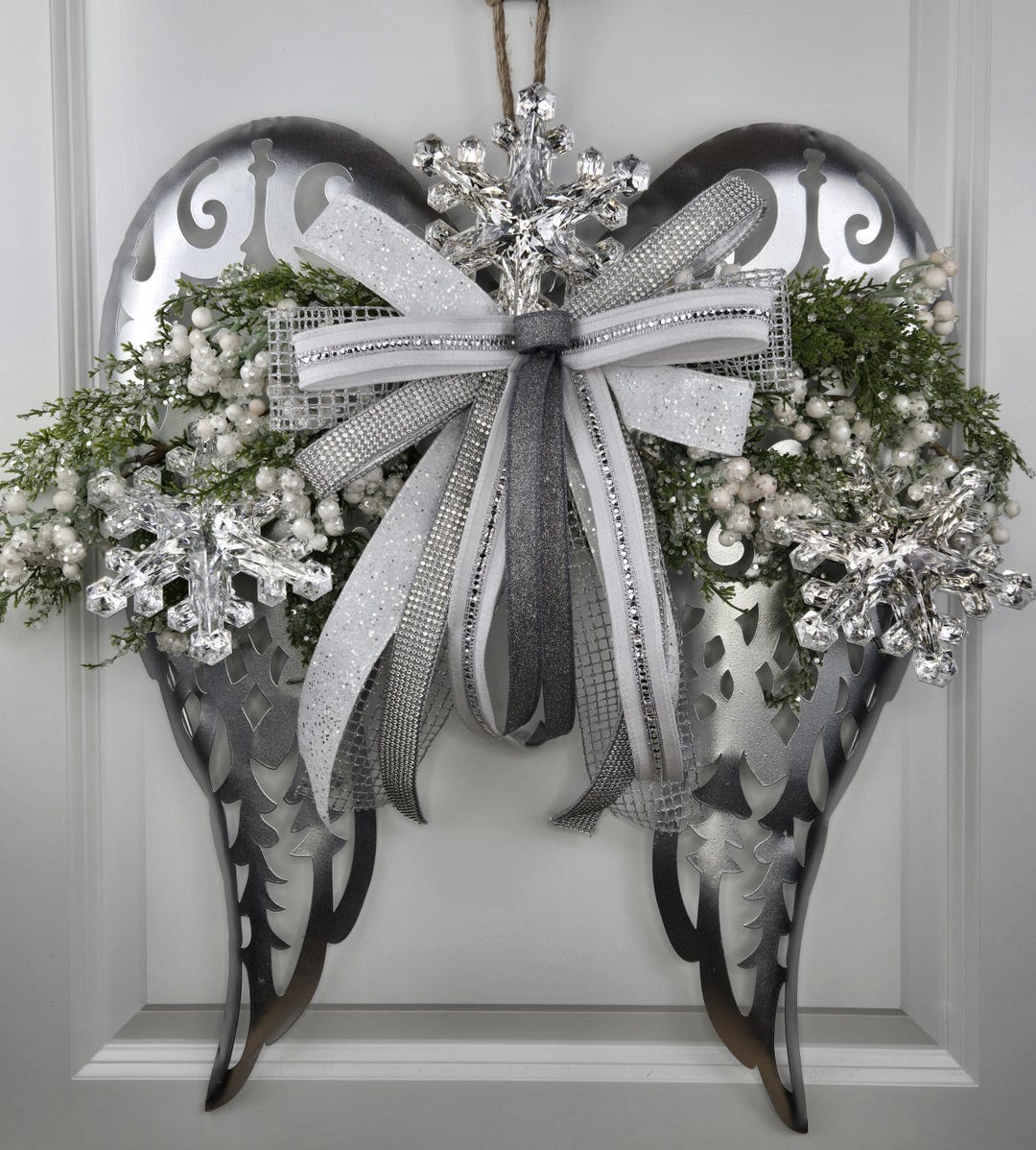 Winter Angel Wing Wreath - Etsy