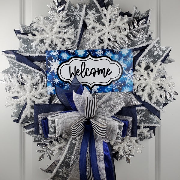 Snowflake Wreath - Etsy