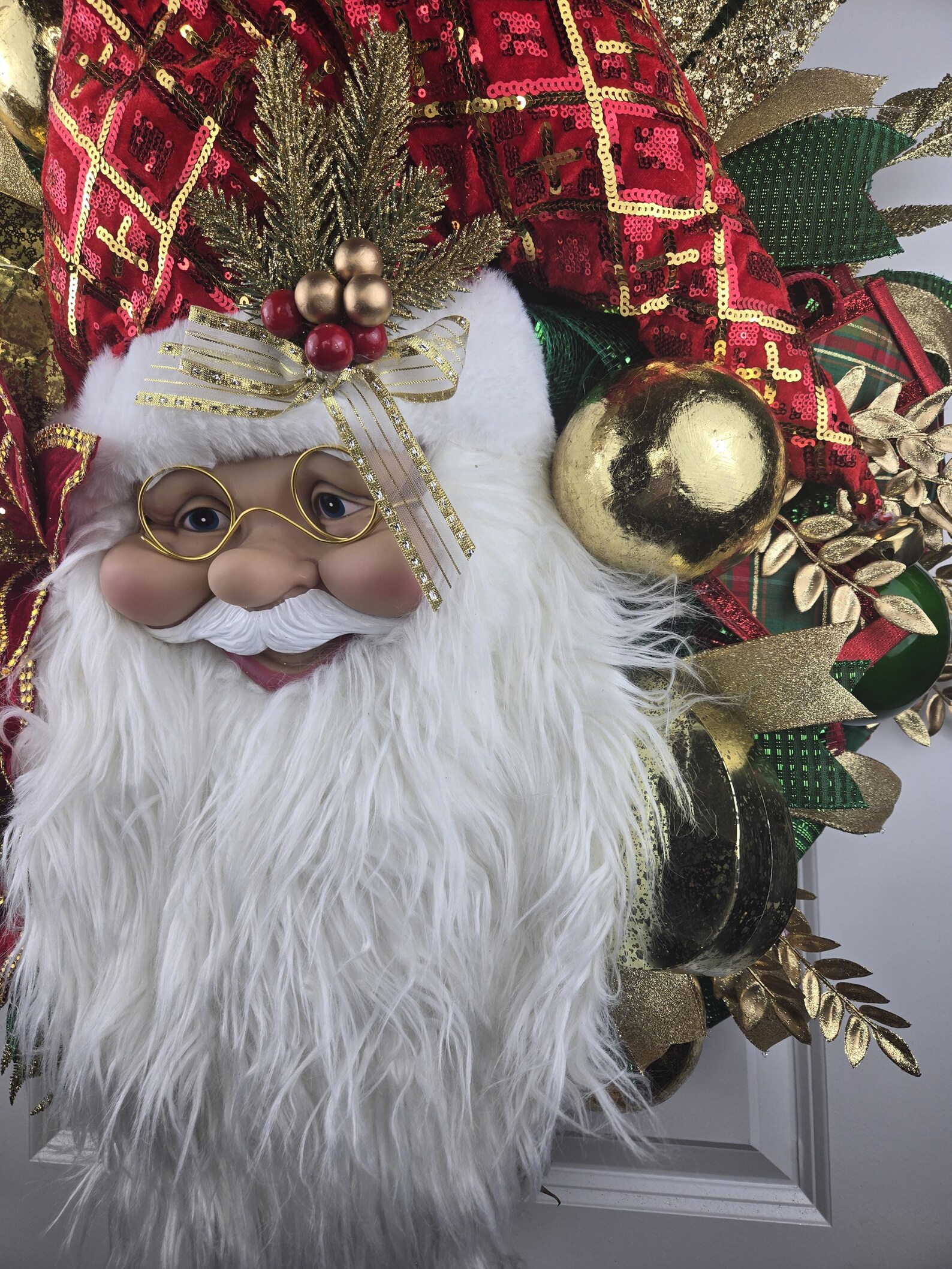 Glam Santa Face Wreath - Etsy