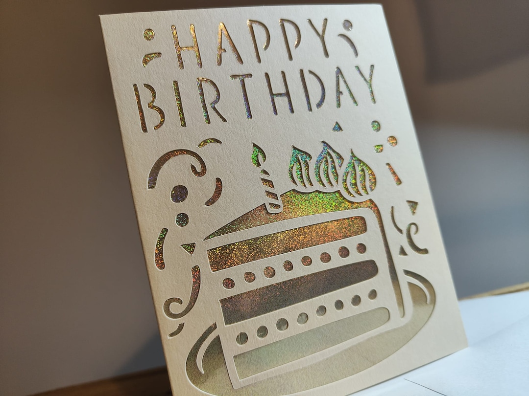 Happy Birthday Cake Slice Card - Etsy