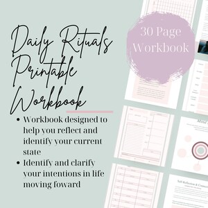 Daily Rituals Reflection & Intentions Workbook / Self Love / Journal / Worksheet / Self ...