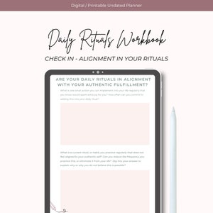 Daily Rituals Reflection & Intentions Workbook / Self Love / Journal / Worksheet / Self ...