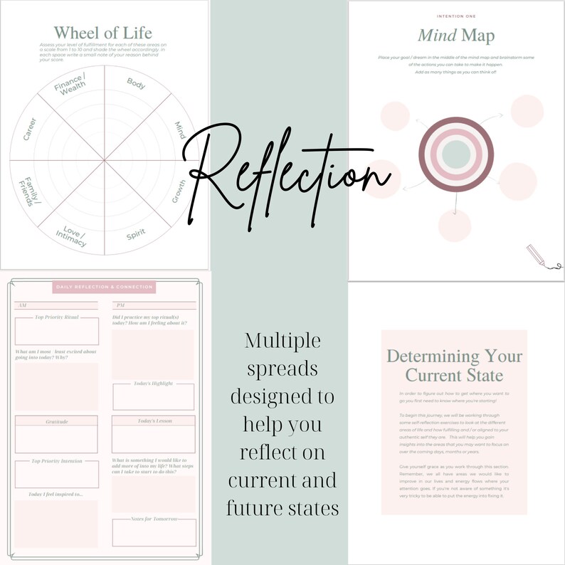 Daily Rituals Reflection & Intentions Workbook / Self Love / Journal ...