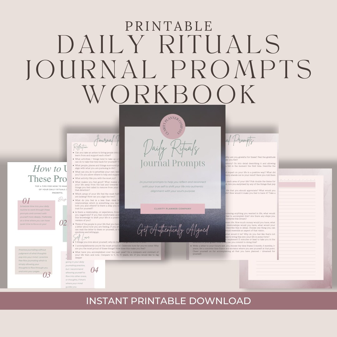 Daily Rituals Journal Prompts Workbook | Journaling | Prompts ...