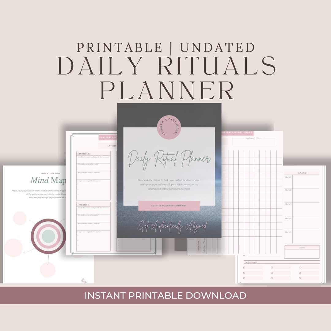 Daily Rituals Planner Printable Planner Digital Planner Journal Habit ...