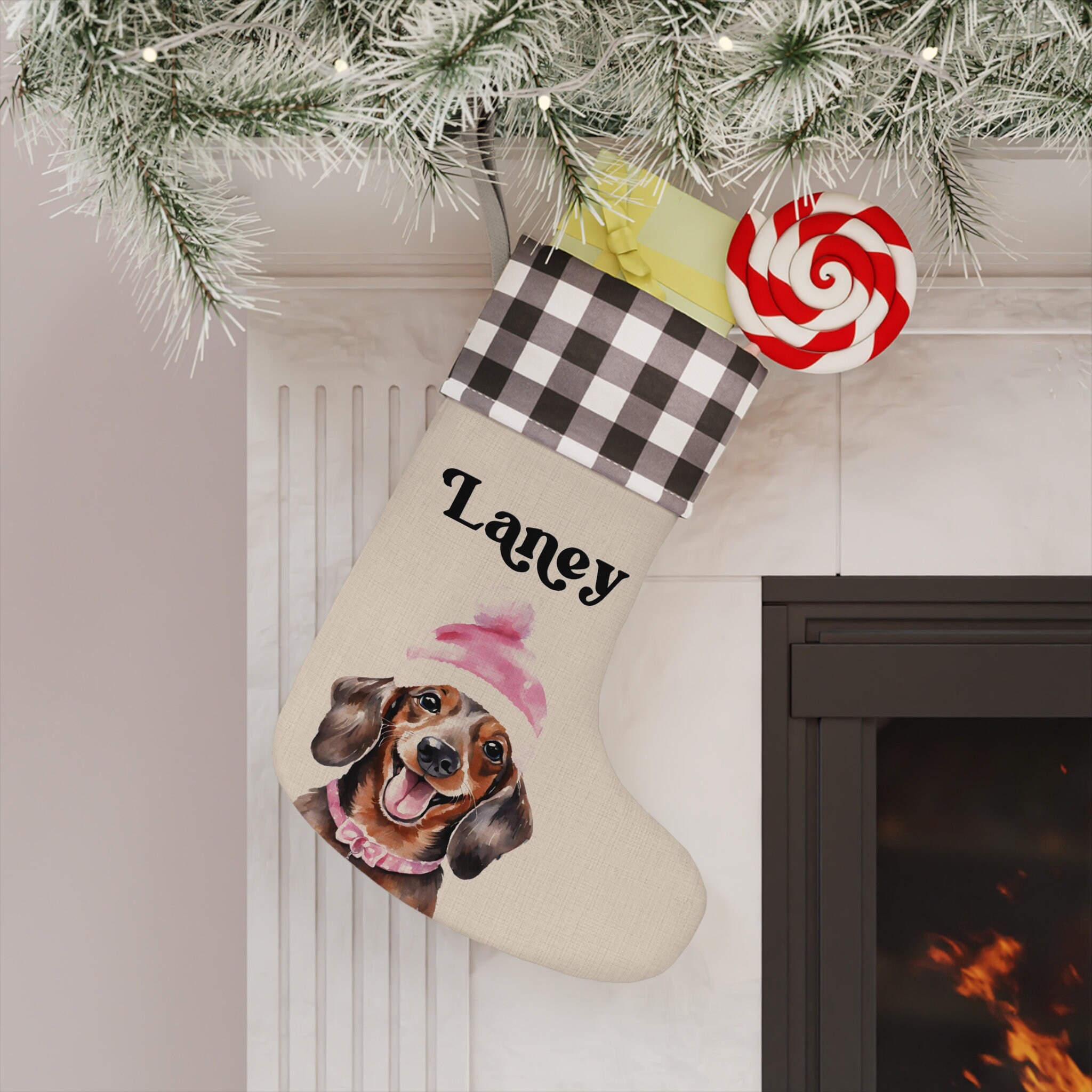 Personalized Dachshund Dog Stocking Pet Fur Baby Puppy Lover - Etsy