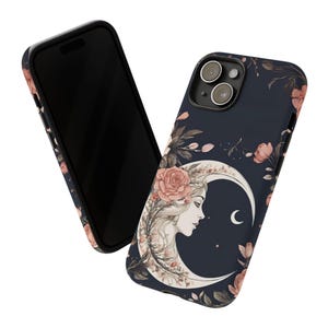 Moon Phases Goddess Celestial Cell Phone Case Bookstagram Merch Booktok ...