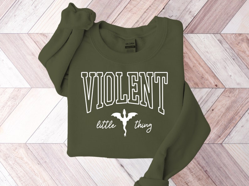 Fourth Wing Sweatshirt, Violent Little Thing Iron Flame Crewneck Fourth ...