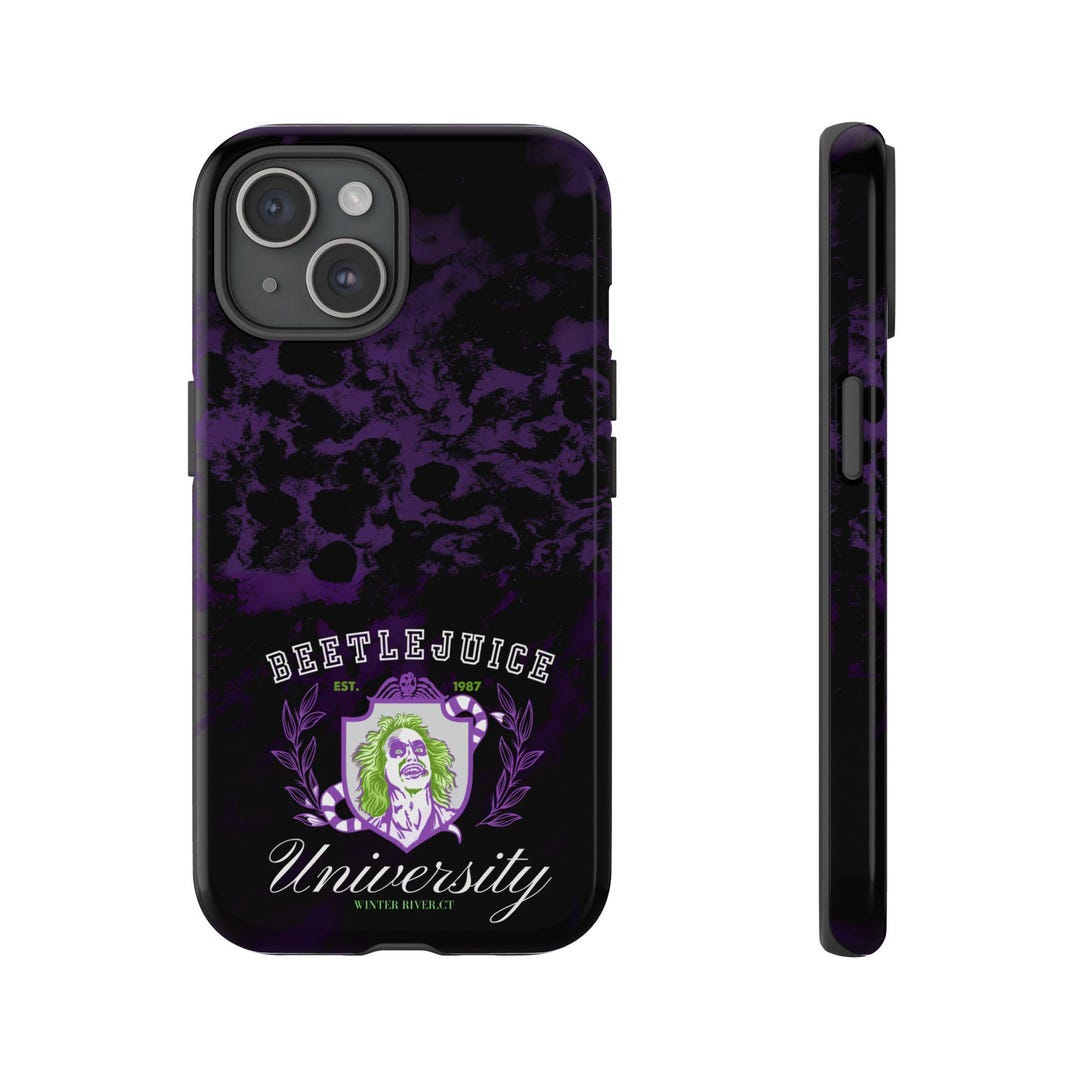 Beetlejuice University Halloween iPhone 8 9 X Xr 11 12 14 15 Xs Plus ...
