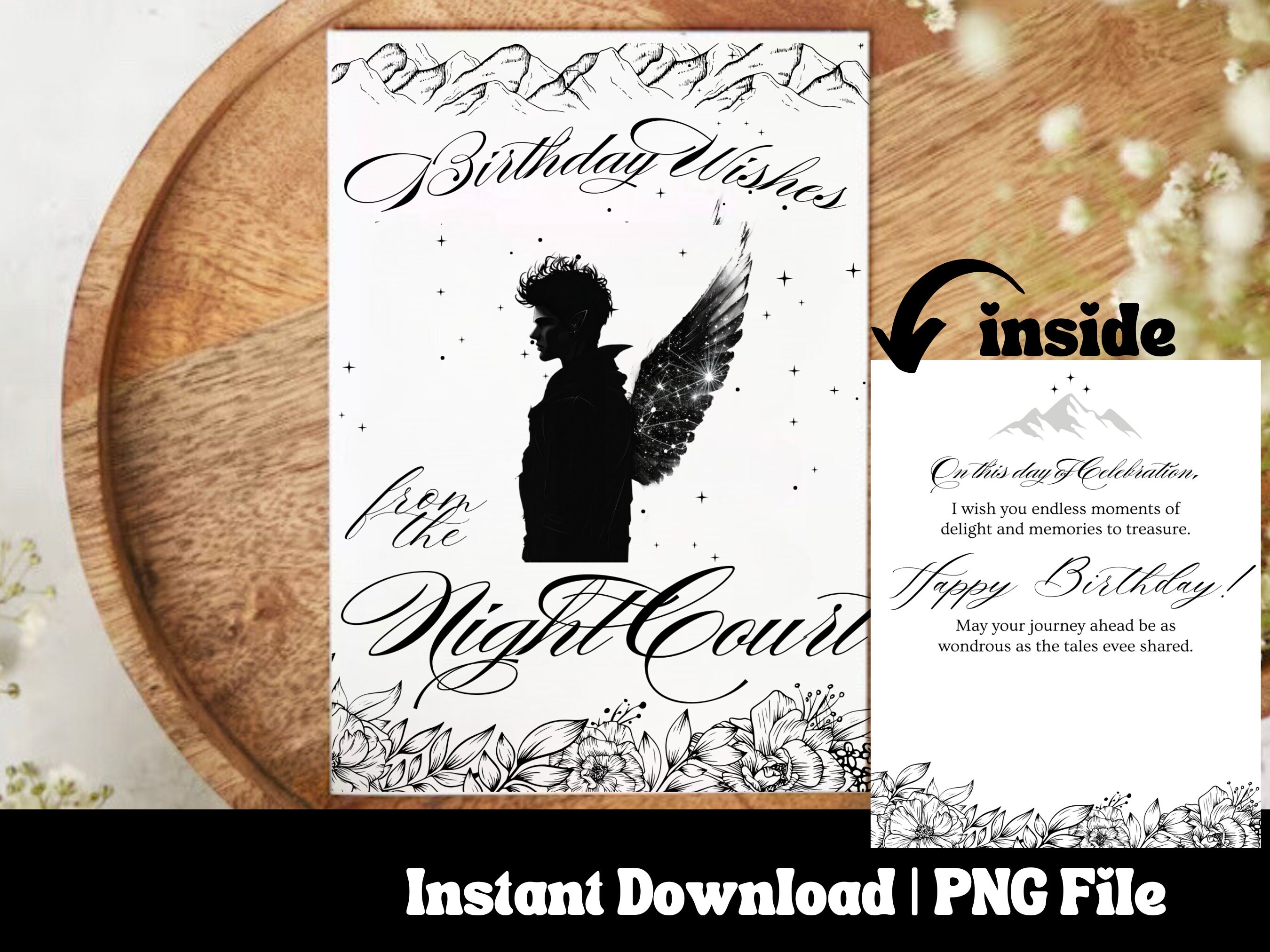 Acotar Birthday Card for Friend, Digital Download Svg Png,bff Bday Gift ...