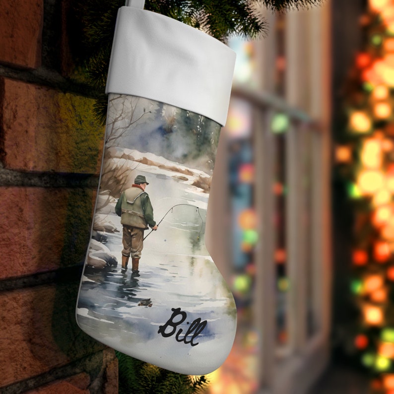 Personalized Fishing Stocking, Stockings for Dads Who Fish, Fisherman ...