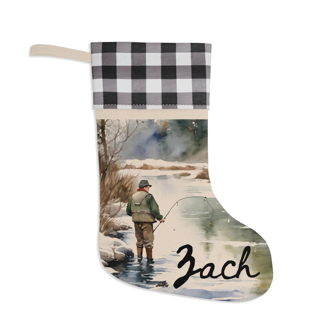 Personalized Fishing Stocking, Stockings for Dads Who Fish, Fisherman ...