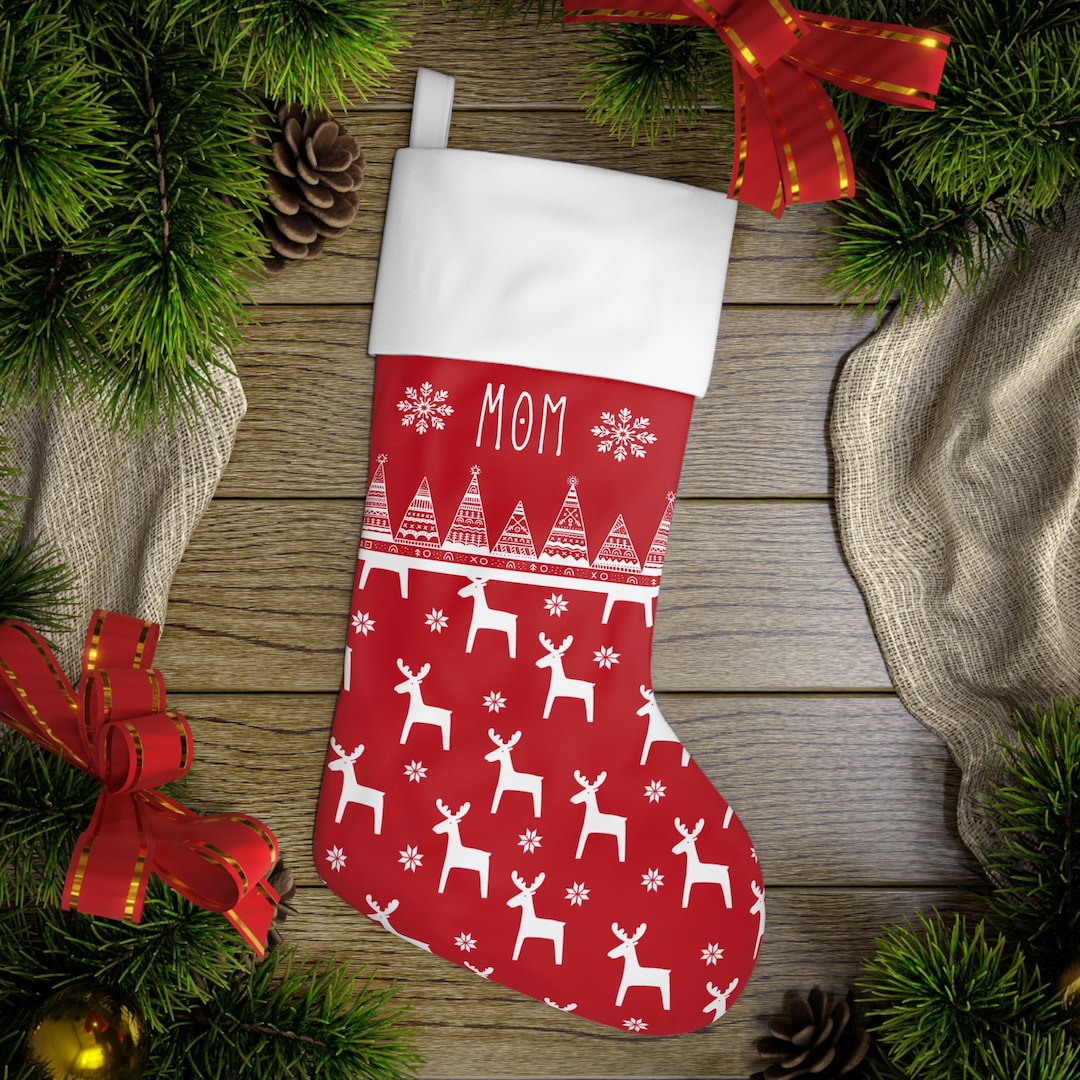 Personalized Scandinavian Stocking Customized Name Stocking - Etsy