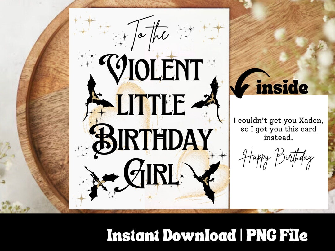 Fourth Wing Birthday Card for Friend, Digital Download Svg Png,bff Bday ...