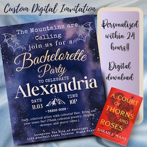 ACOTAR Bachelorette Party Invitation Digital Download Printable ...