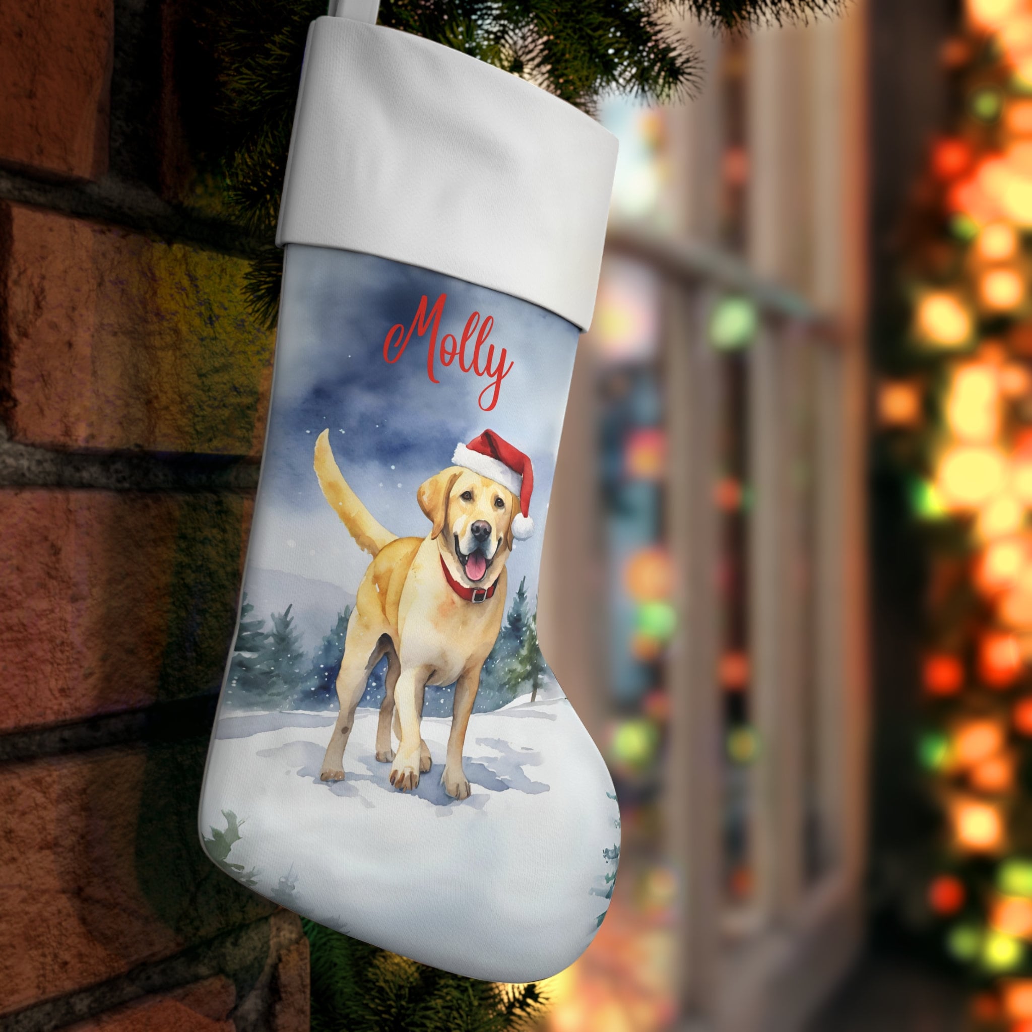 Yellow Lab Stocking, Personalized Pet Stocking, Customizable Stocking ...