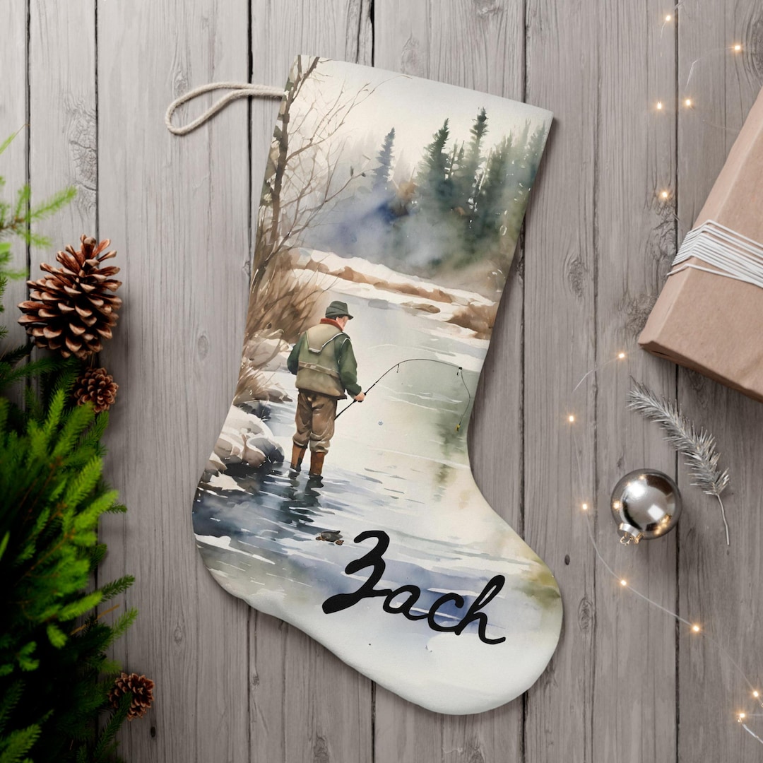 Personalized Fishing Stocking, Stockings for Dads Who Fish, Fisherman ...