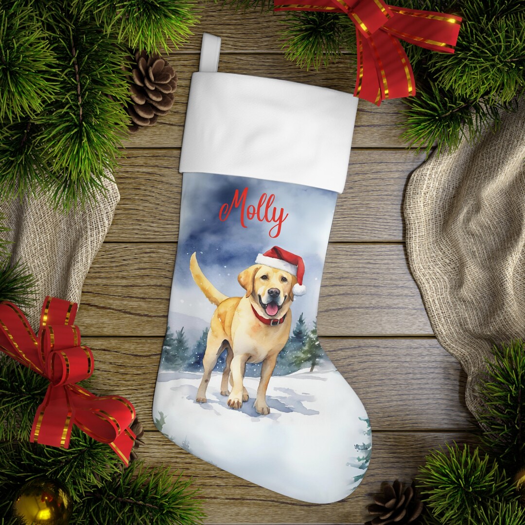 Yellow Lab Stocking, Personalized Pet Stocking, Customizable Stocking ...