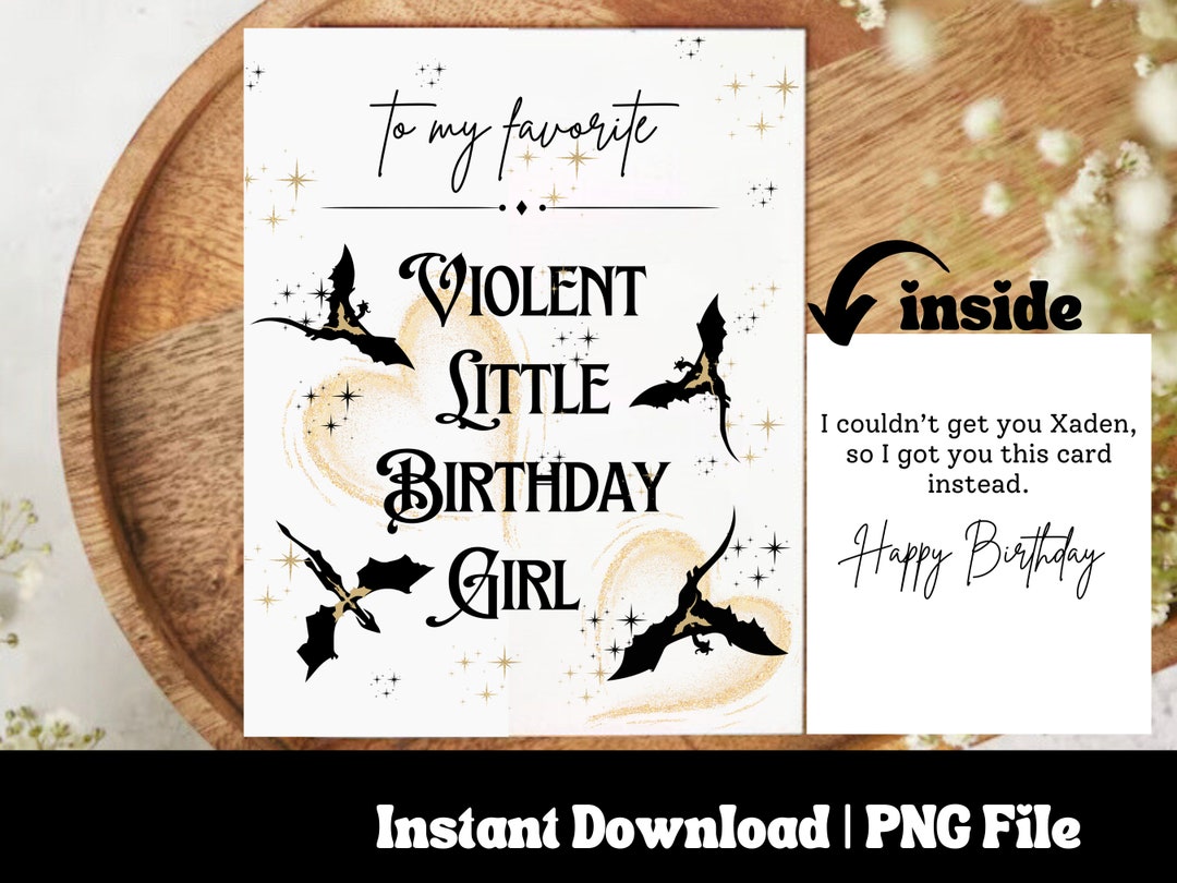 Fourth Wing Birthday Card for Friend, Digital Download Svg Png,bff Bday ...