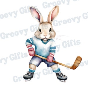 Easter Hockey SVG, Hockey Bunny PNG, Boys Easter Clipart, Digital ...
