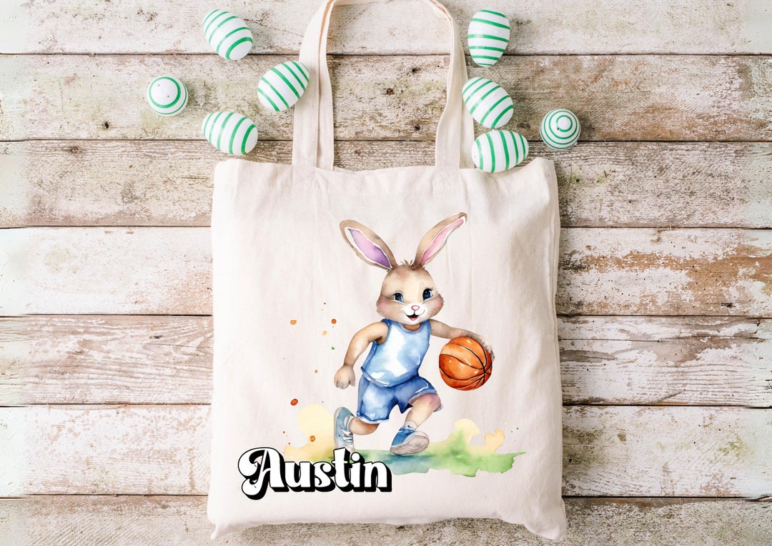 Basketball Easter Basket Tag,personalized Boys Easter Egg Hunt Bag ...