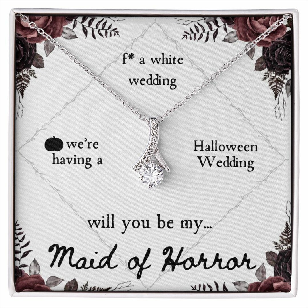 Halloween Bridesmaid Gifts, F a White Wedding, Horror Wedding, Goth ...