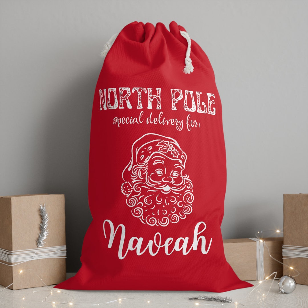 Personalized Santa Sack, Christmas Santa Sack, Santa Bag, Customized ...