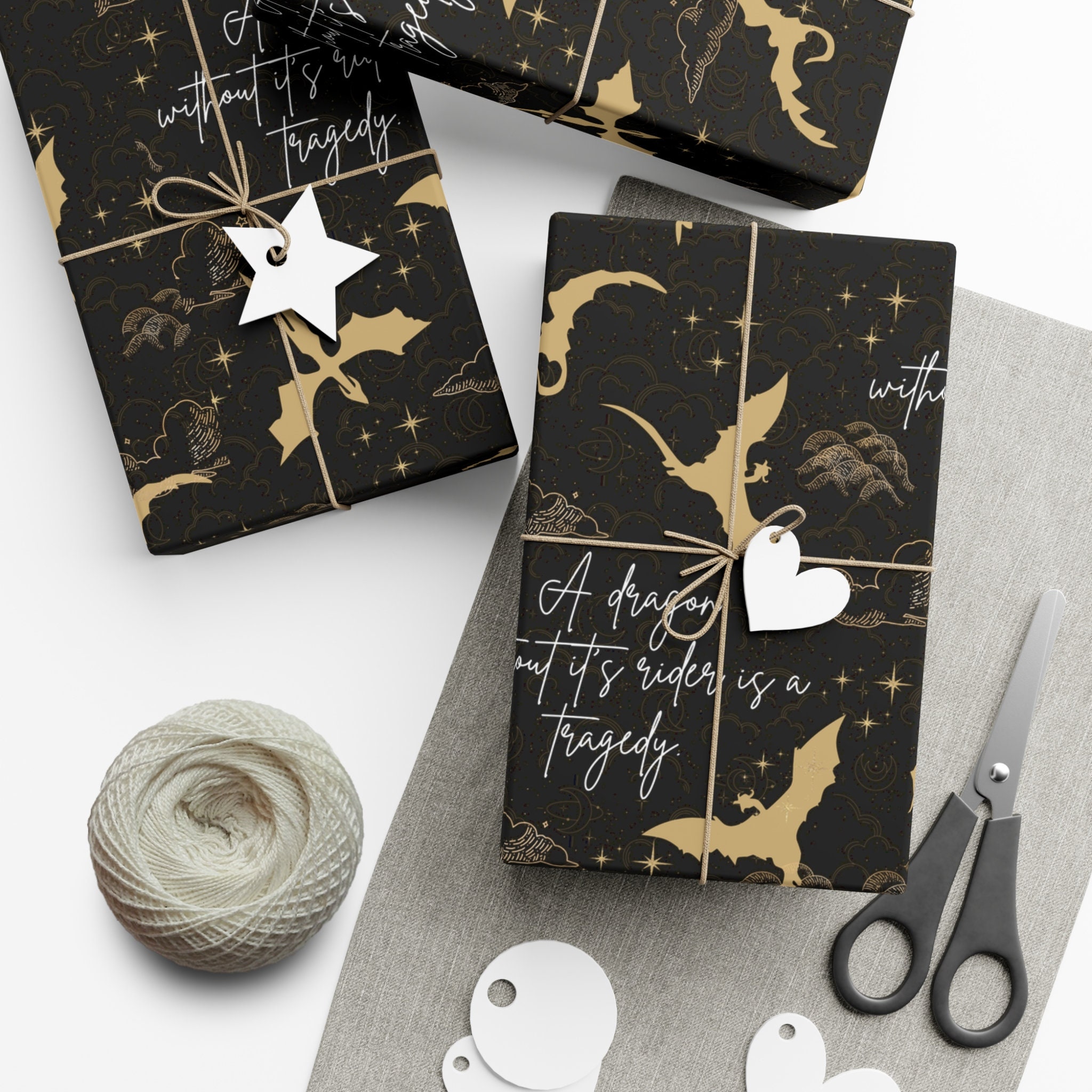 Fourth Wing Wrapping Paper 4th Wing Dragon Fantasy Gift Wrap - Etsy