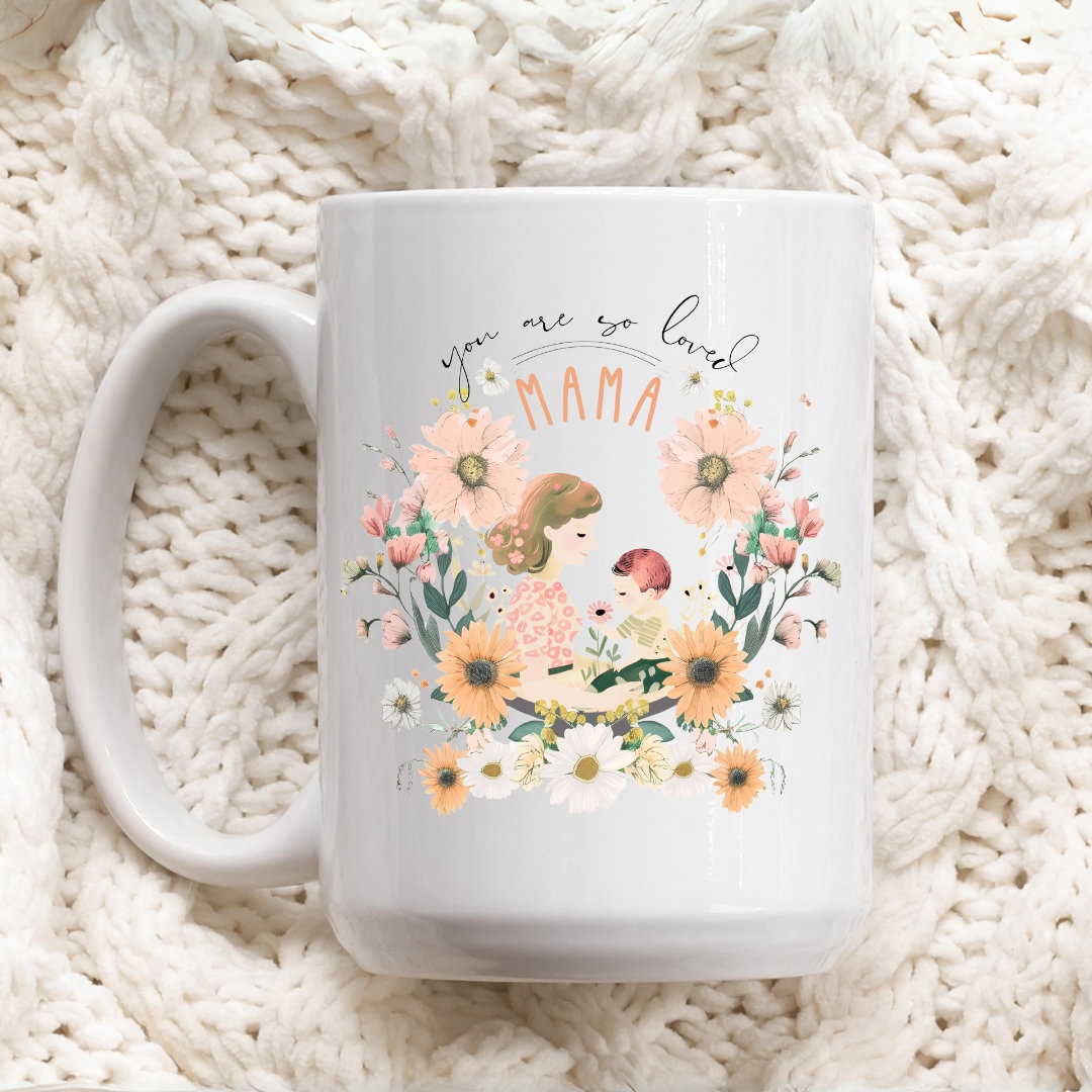 Mama Mug, Mother Custom Flower Name Mug, Gift for New Mom,mommy 1st ...