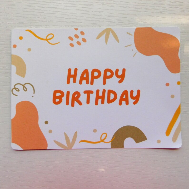 BOHO Happy Birthday Card and Sticker Sheet Set| Cards, Blank Cards ...