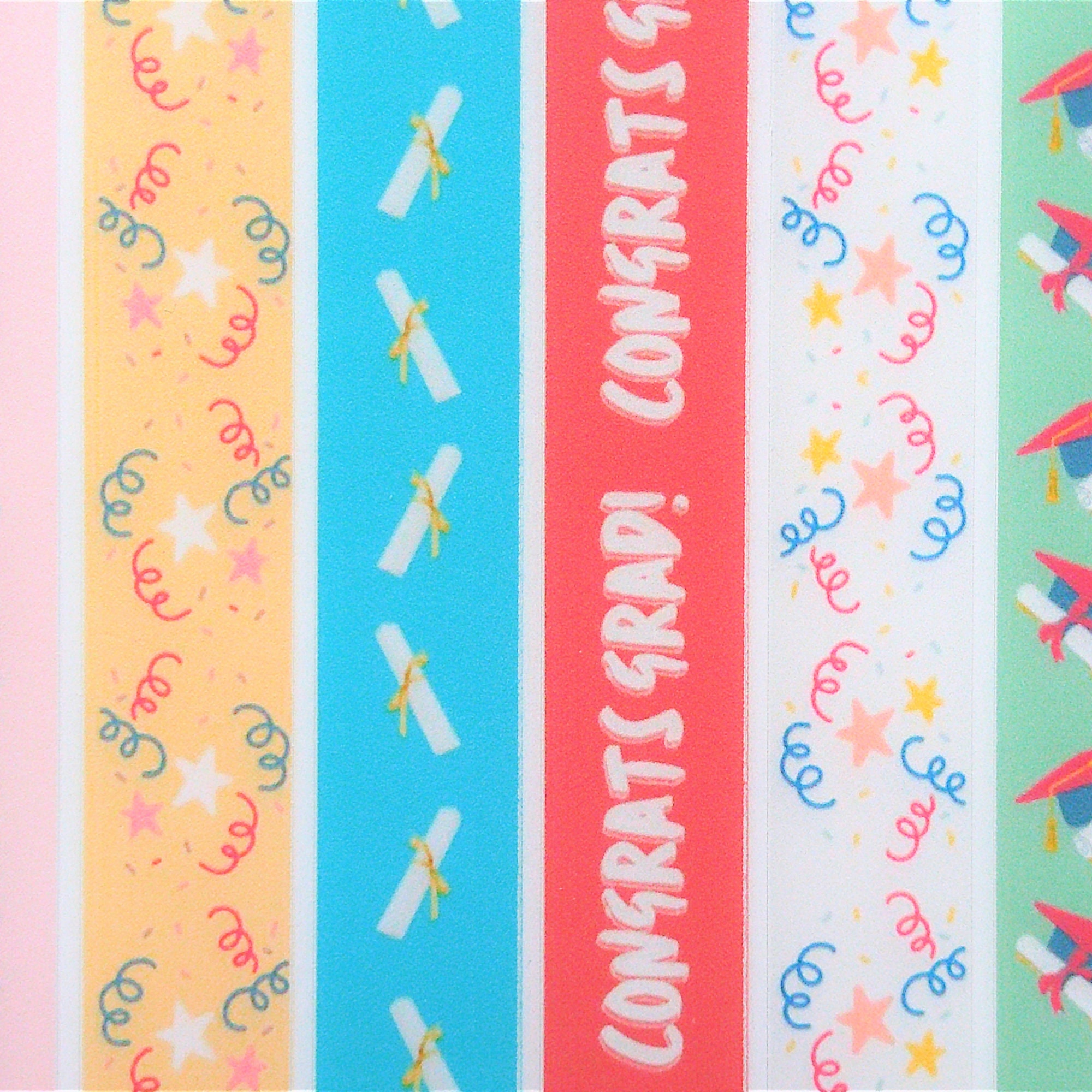 Congrats Grad, You Did It, Graduation Caps, Planner Stickers, Washi ...