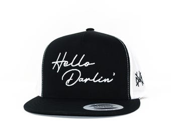 Hello Darlin Hat | Hello Darlin Leather Patch Hat | Gifts for Cowgirl ...