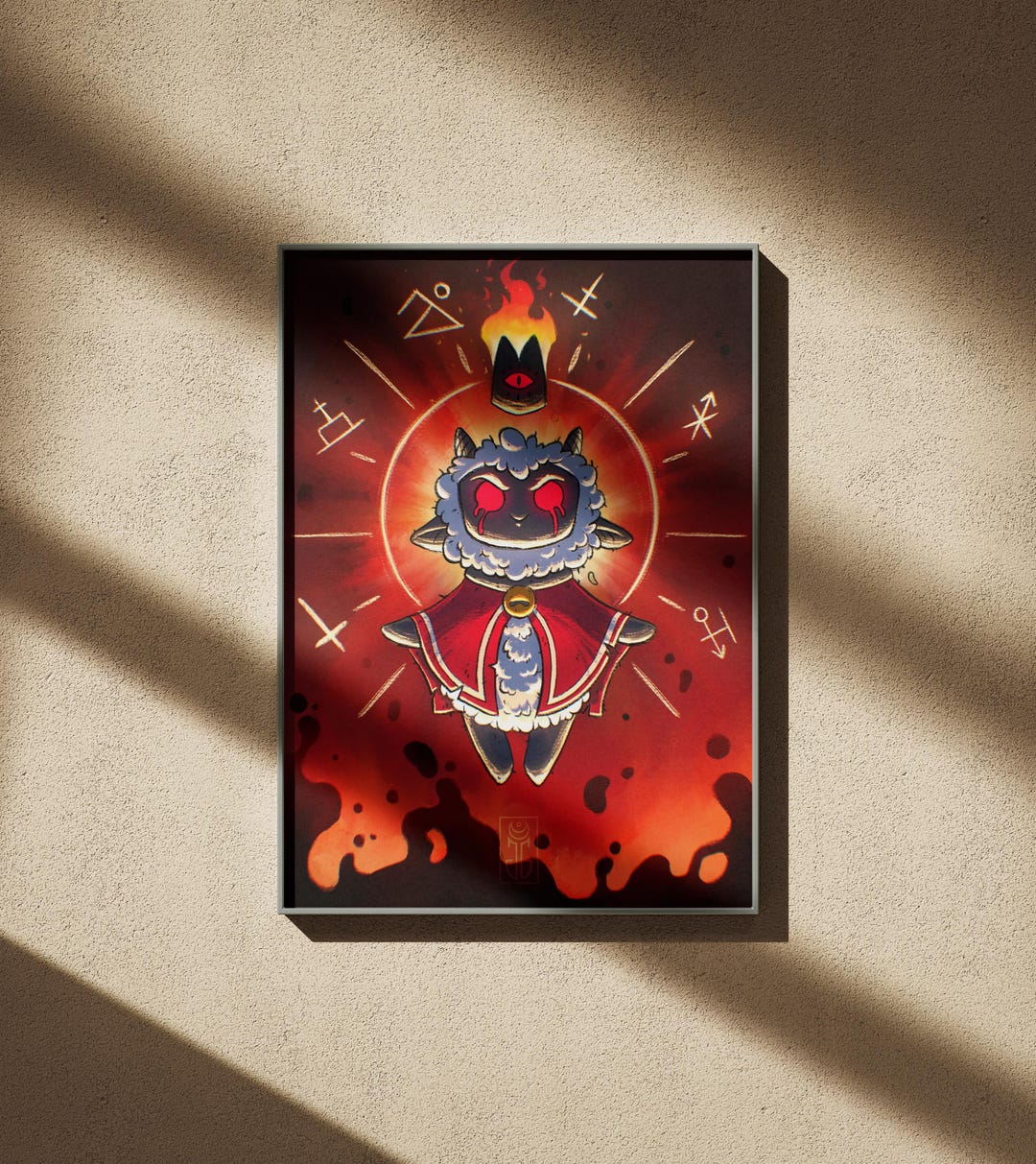 Art Print A5 Art Print Cult of the Lamb, Lamb, Devil, Cute, Video Game ...