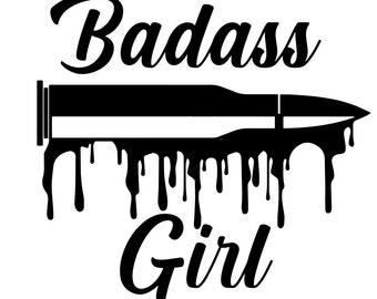 Badass Girl Decal - Etsy