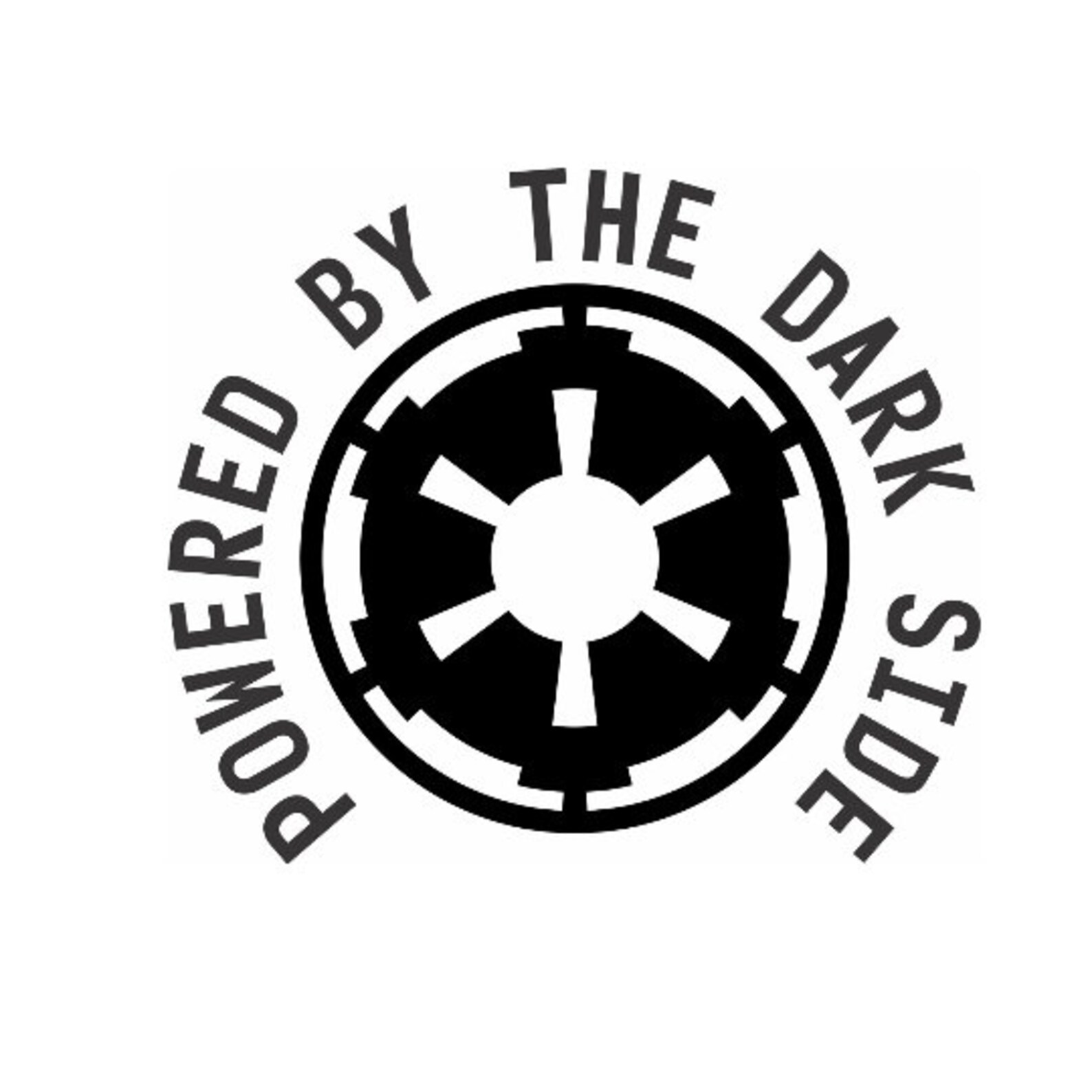 Powered by the Dark Side Vinyl Decal - Etsy