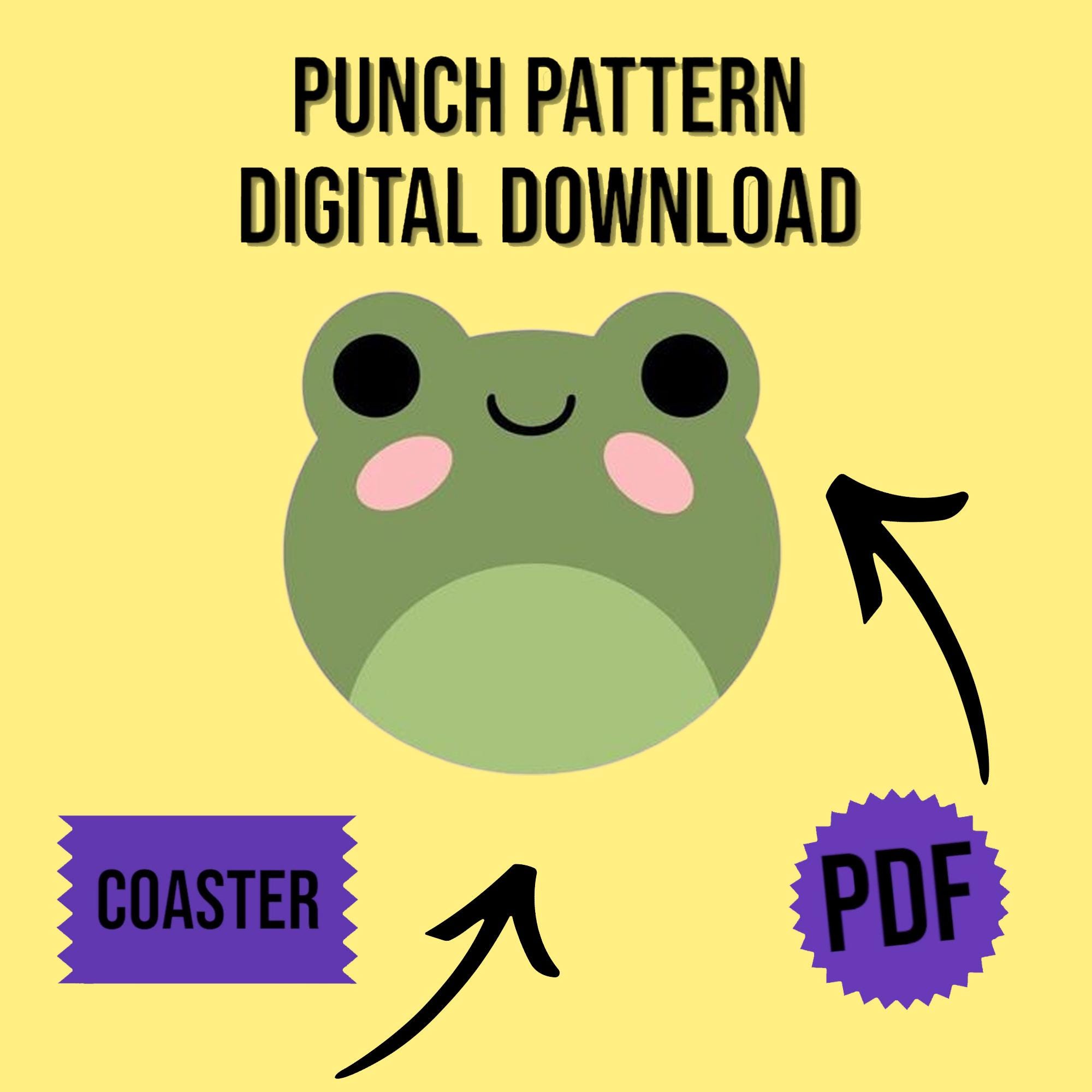 Frog Coaster Punch Needle Pattern: Instant Download (PDF Pattern) - Etsy