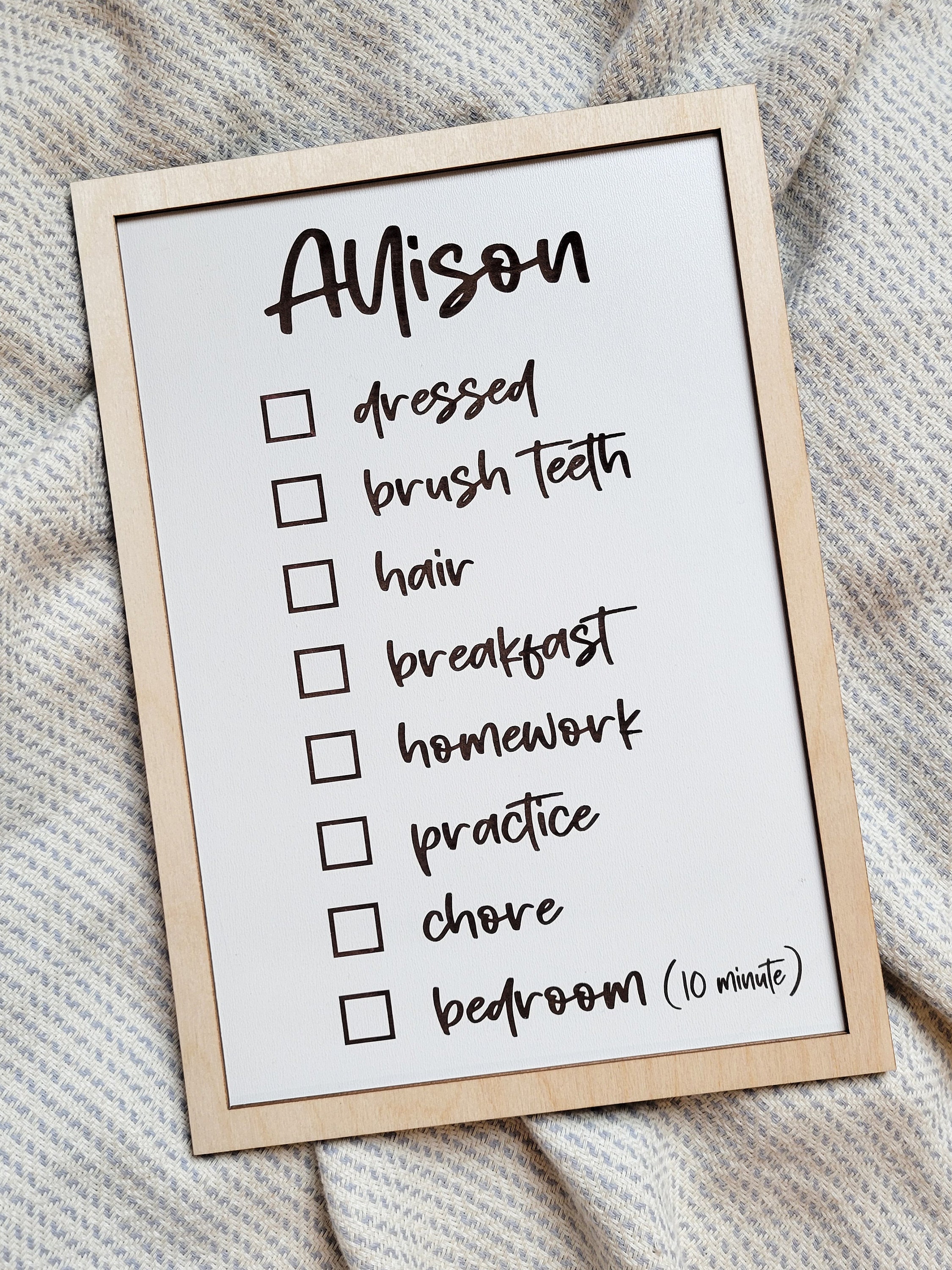 Personalized Laser Engraved Chore Chart - Etsy