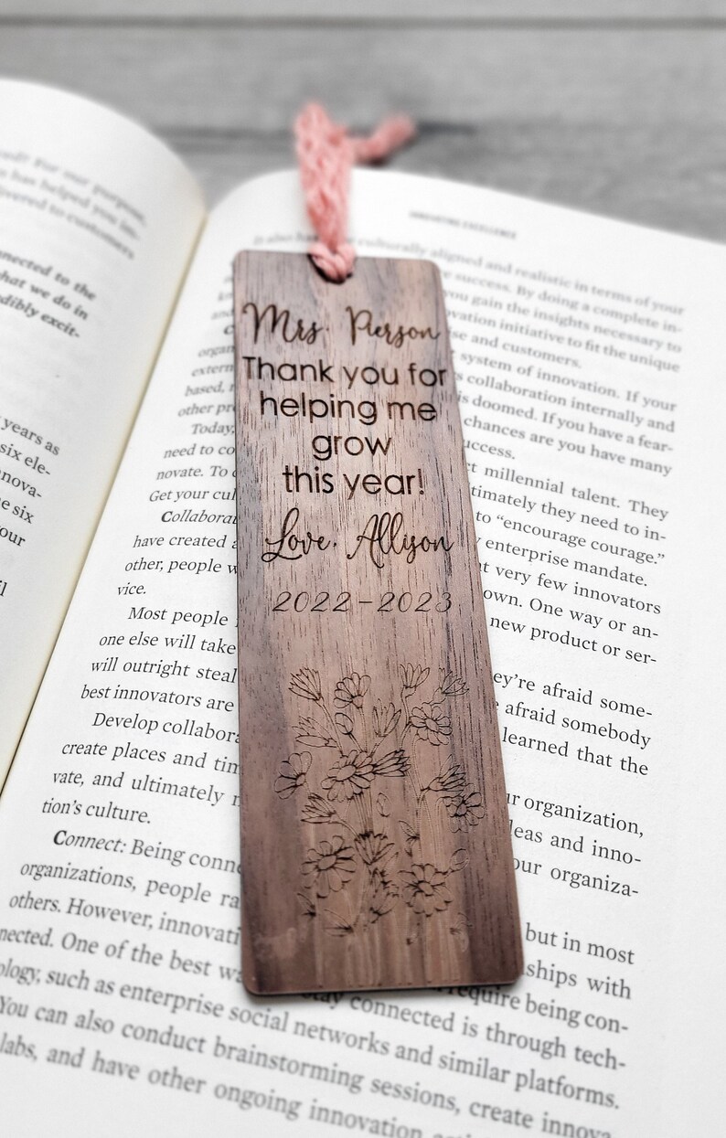 Personalized Teacher Bookmarks | Personalized Gift for Teacher ...