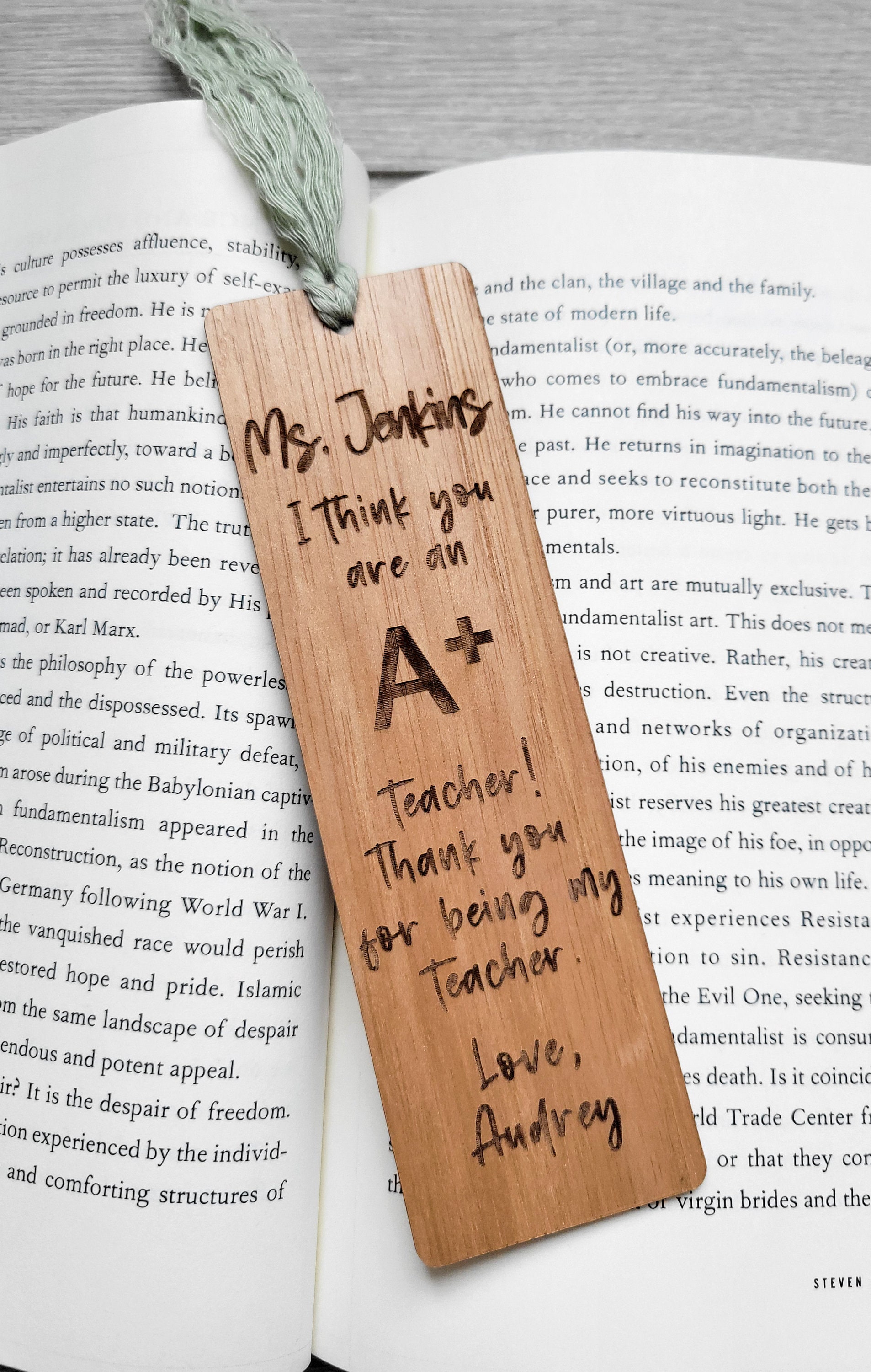 Personalized Teacher Bookmarks | Personalized Gift for Teacher ...
