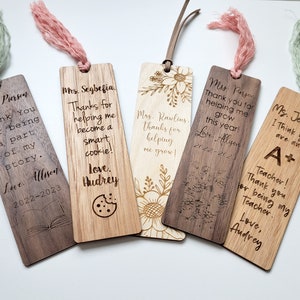 Personalized Teacher Bookmarks | Personalized Gift for Teacher ...
