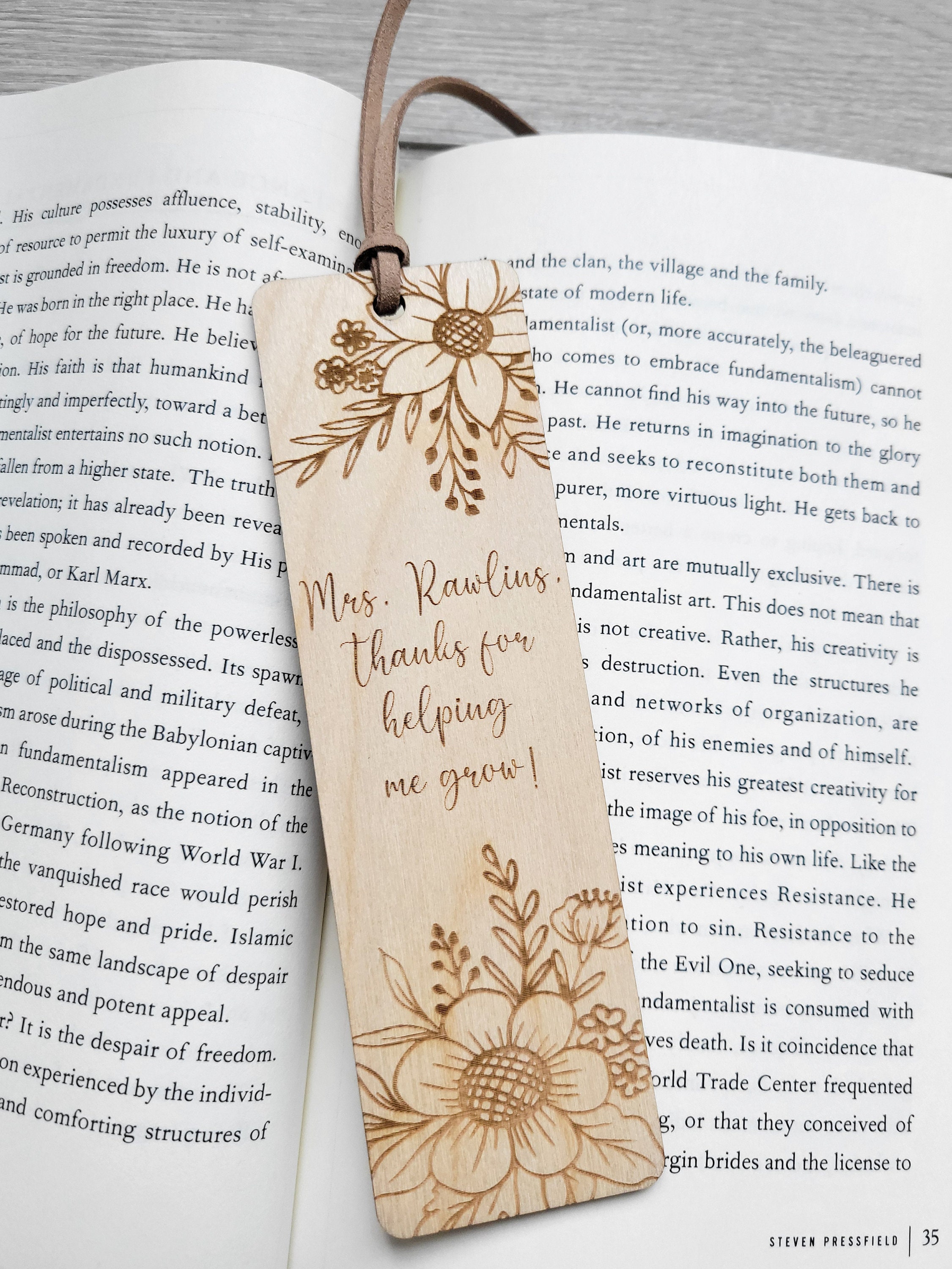 Personalized Teacher Bookmarks | Personalized Gift for Teacher ...