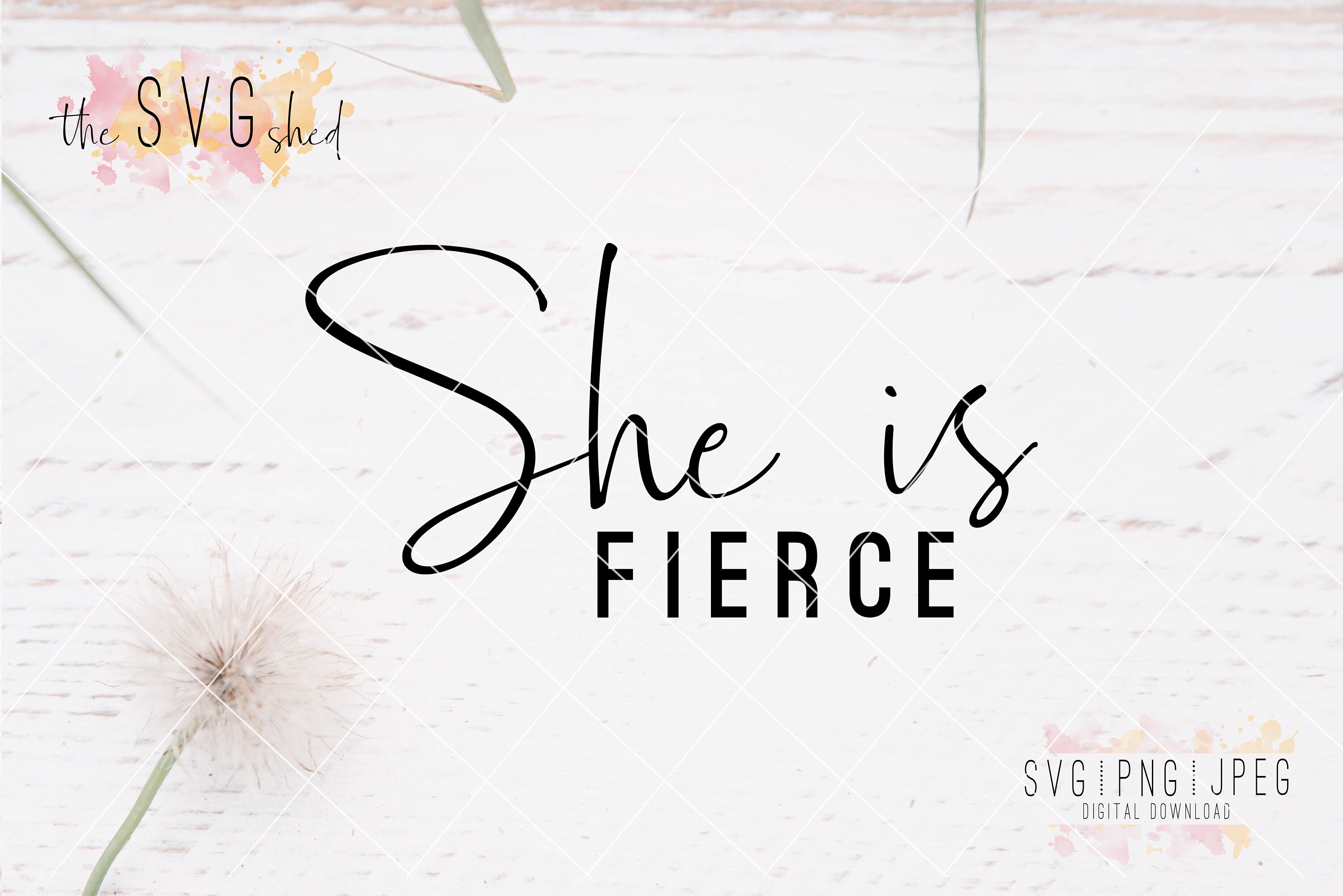 She is FIERCE SVG, Women Empowerment SVG for Commercial Use, Self-love ...