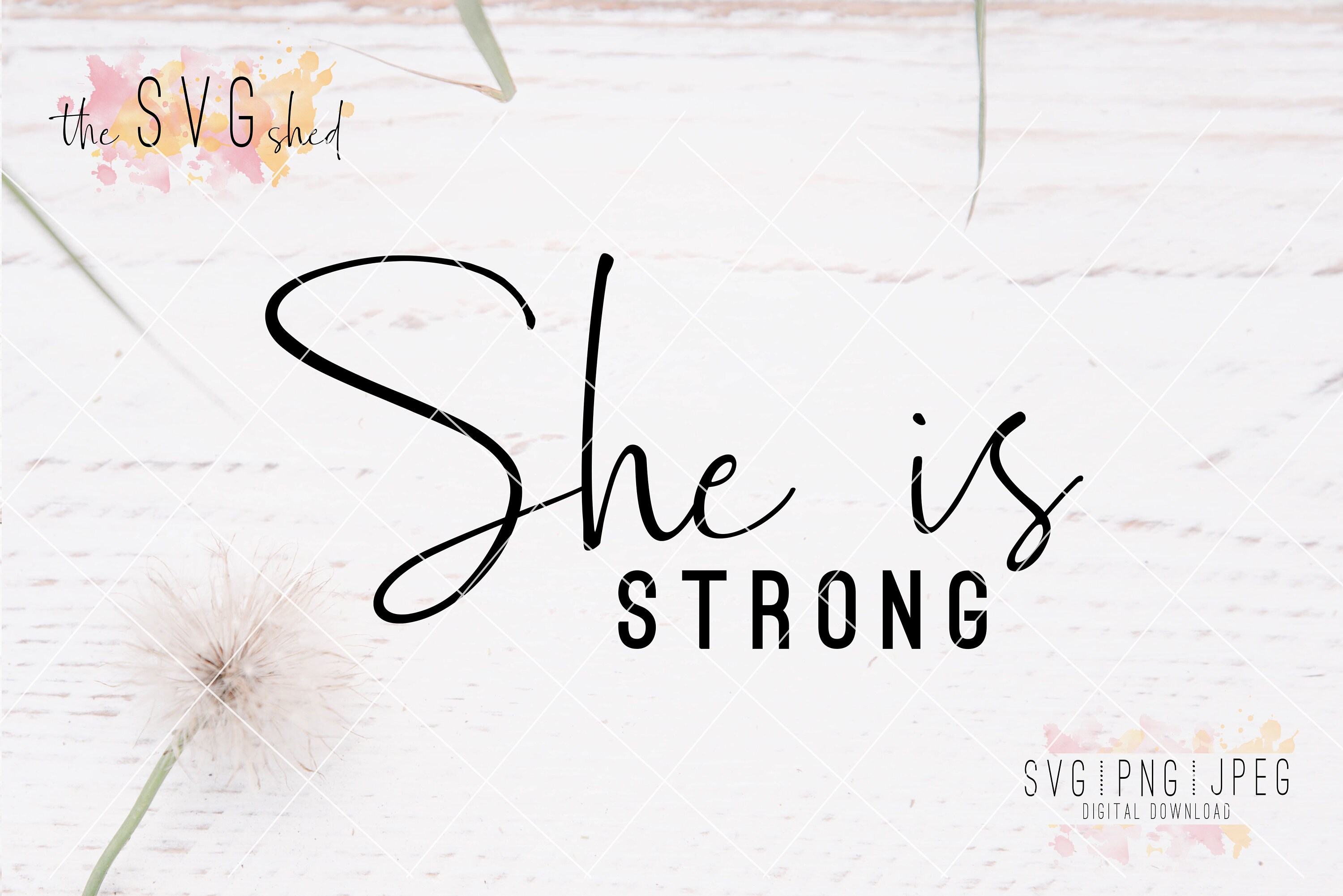 She is STRONG SVG Women Empowerment SVG for Commercial Use - Etsy