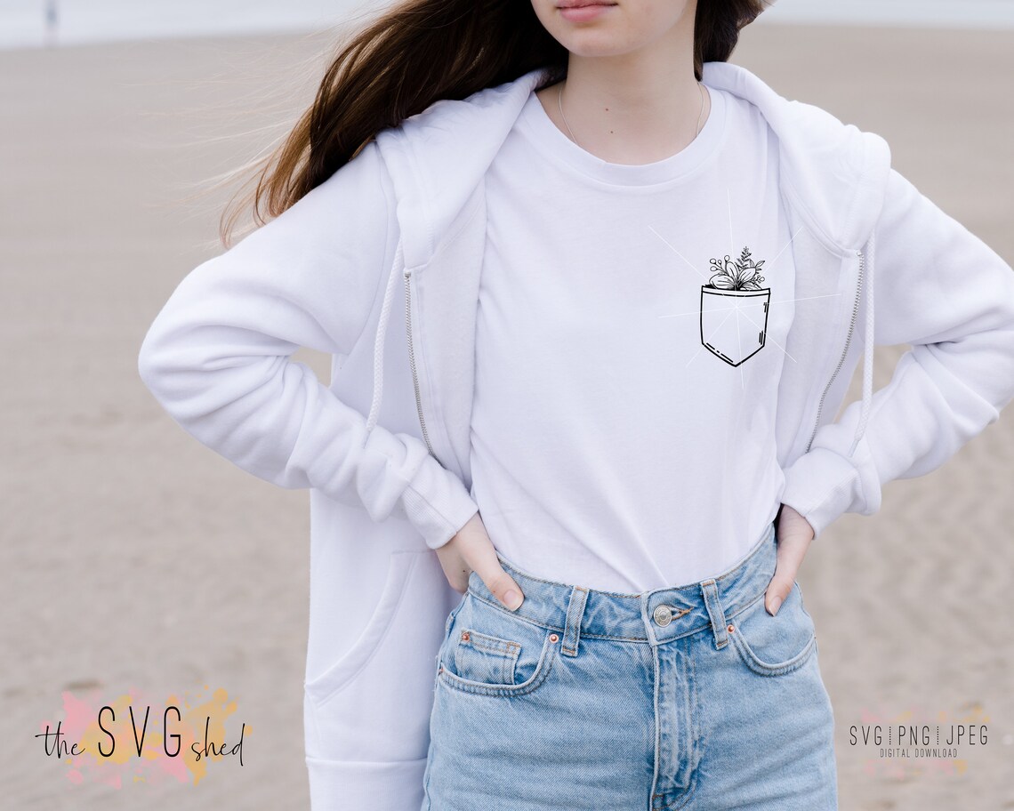 Flower Pocket SVG for Commercial Useflower Svg Cut Files for - Etsy