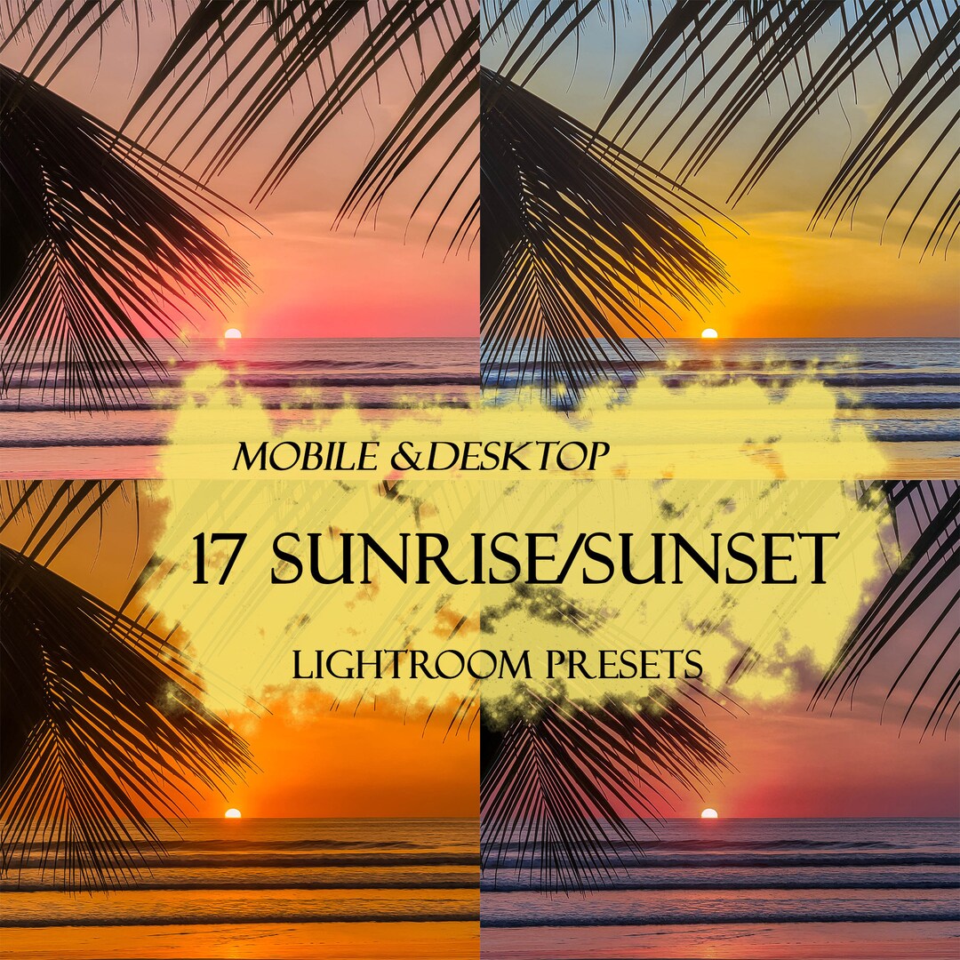 17 Presets in Sunrise / Sunset Shades and Colors - Etsy