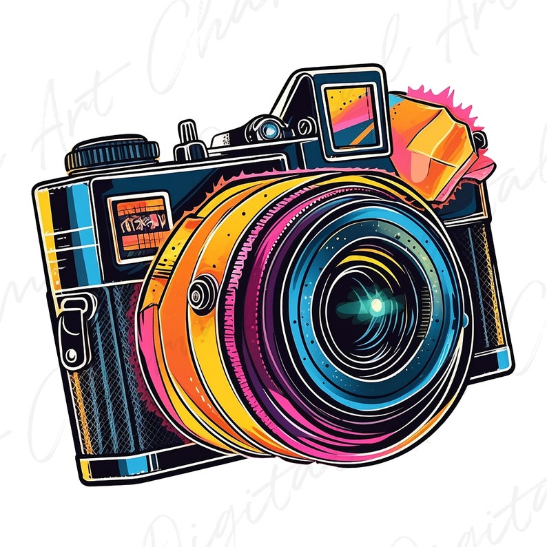 10 Vintage Retro Camera Clipart Bundle High-res Pngs for Crafting ...